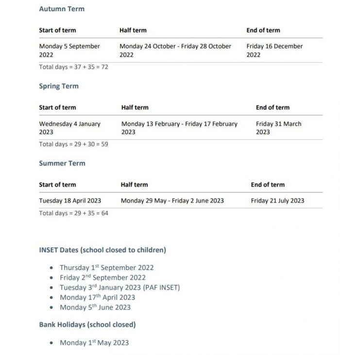 St Matthias Primary School | Term Dates
